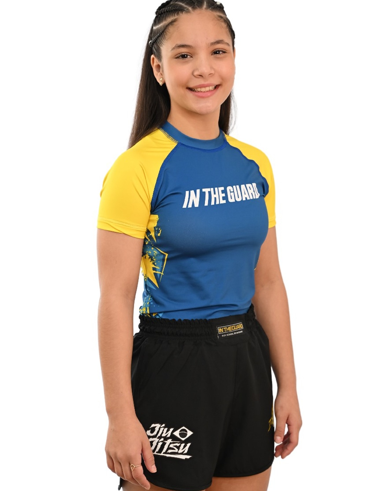 Rash Guard Infantil Feminina Brasil Azul